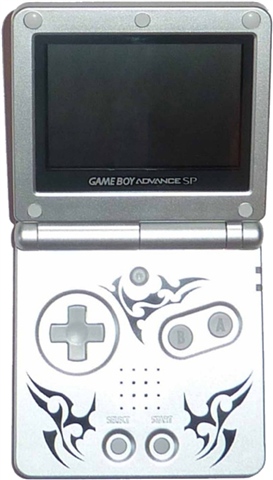 Game Boy Advance SP AGS-001 Console, Tribal Silver, Unboxed - CeX (AU): - Buy, Sell, Donate